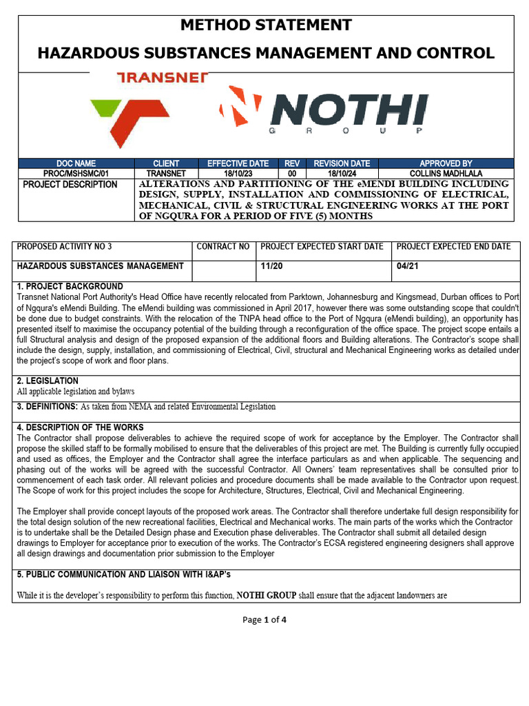 Sodium Cyanide Management in Construction | PDF | Personal Protective ...