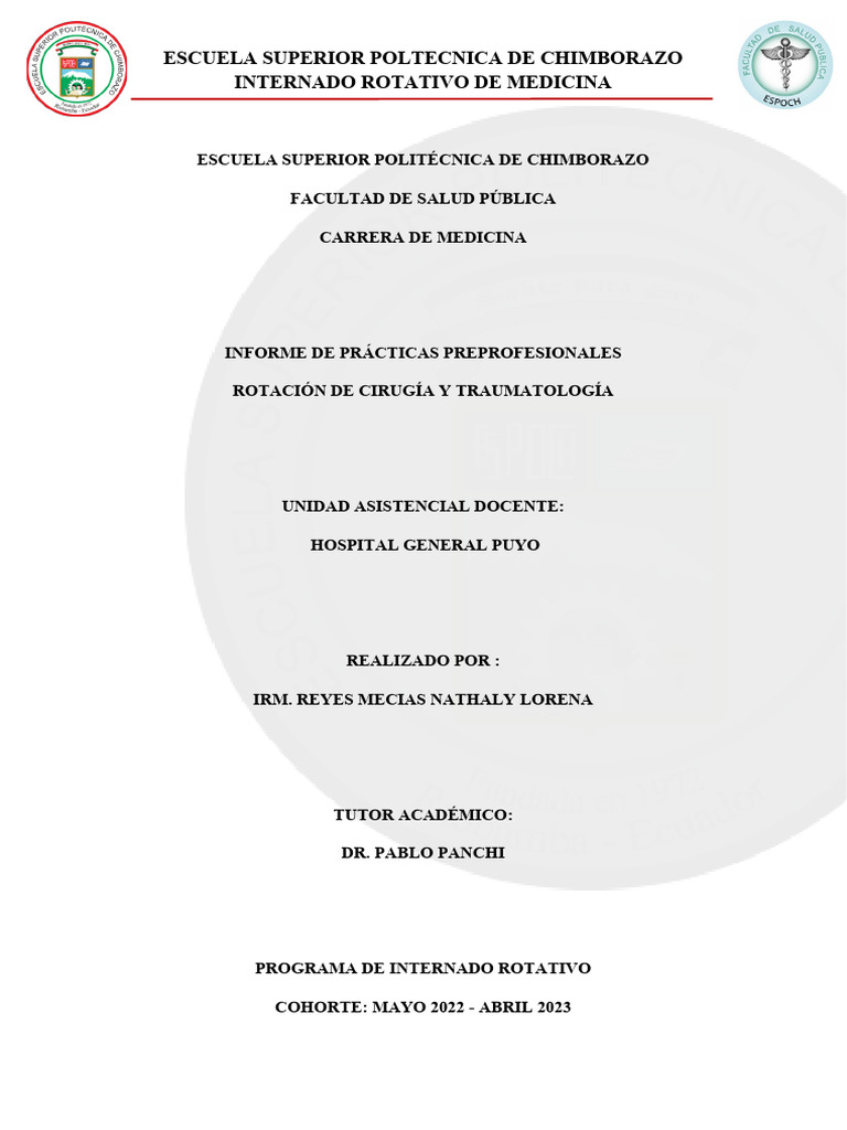 2.0 Informe Final de Ciru | PDF | Cirugía | Hospital