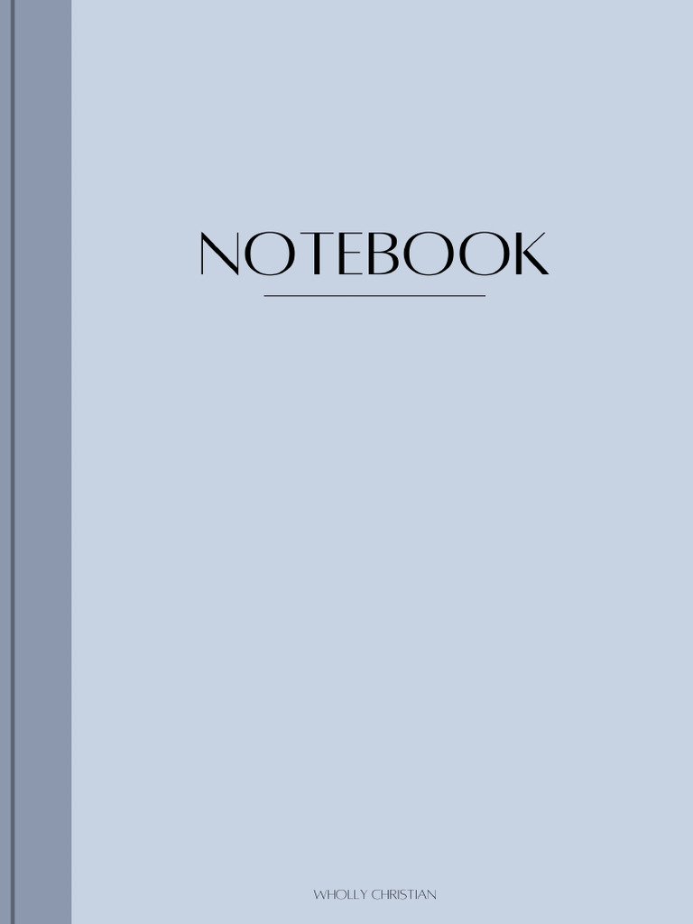 Digital Notebook - Wholly Christian | PDF