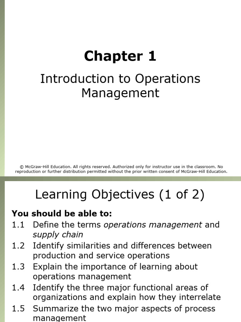 Stevenson CH01 Accessible | PDF | Supply Chain | Operations Management