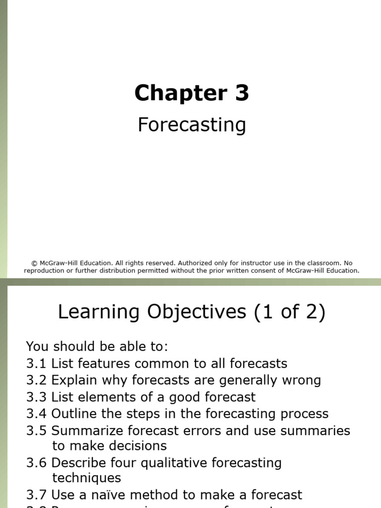 Stevenson CH03 Accessible | PDF | Forecasting | Seasonality