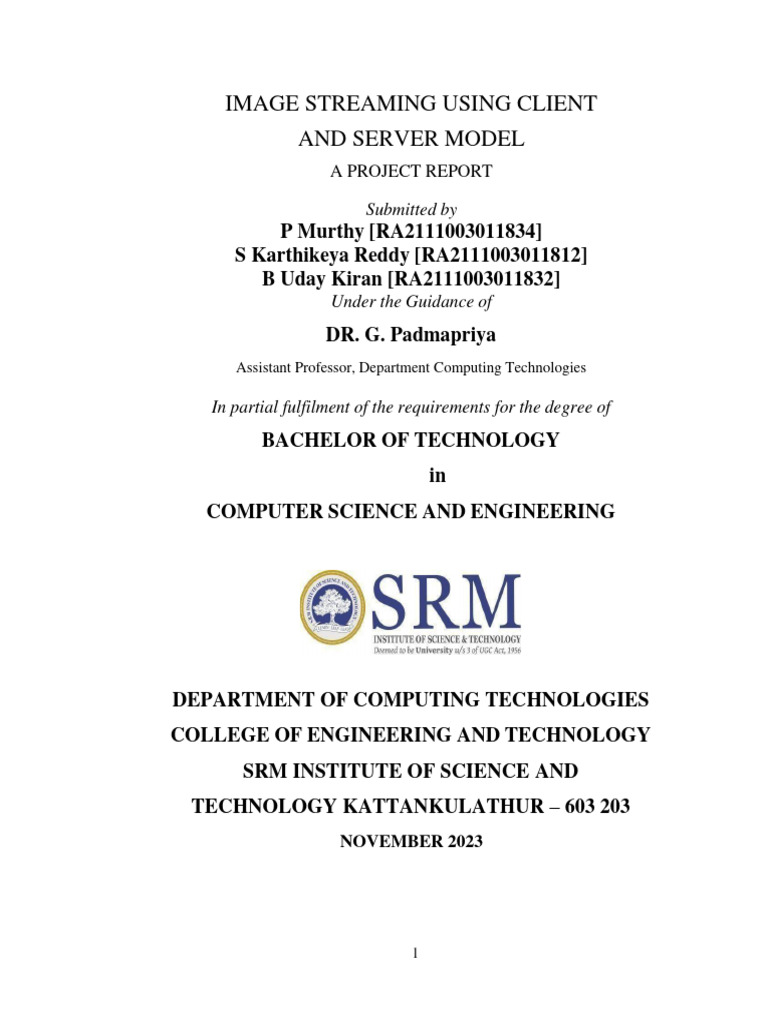 DOS mini project final | PDF | Transmission Control Protocol | Computer Network