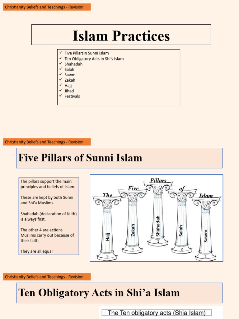 Revision Islam Practices | PDF | Hajj | Jihad