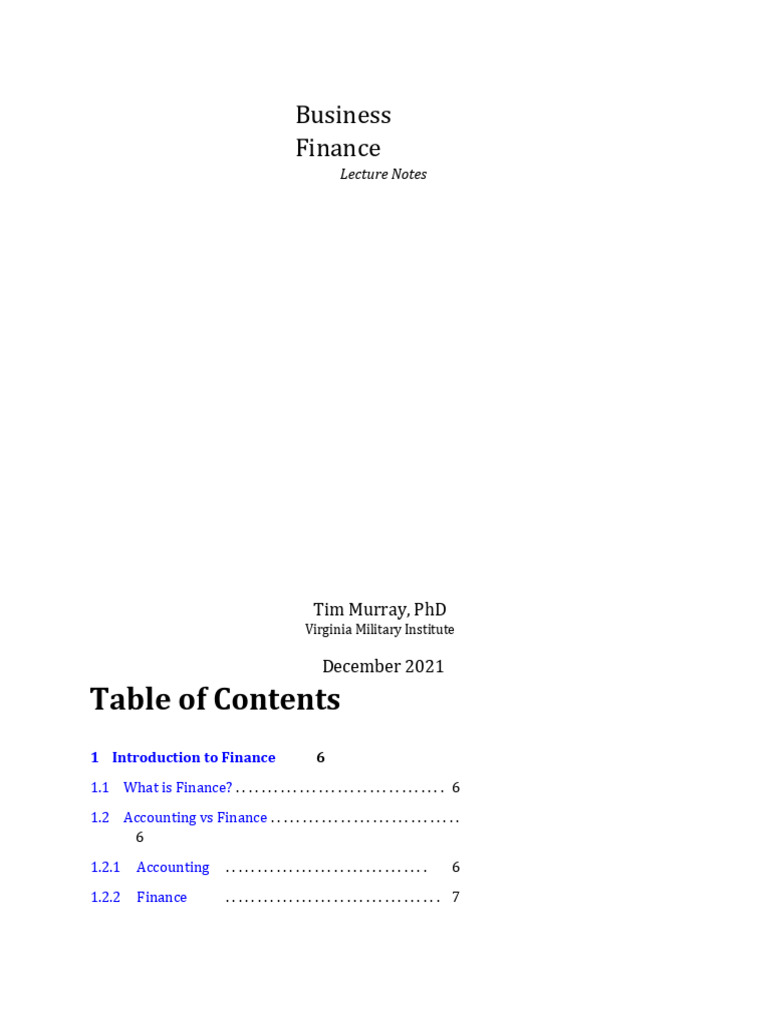 Business Finance Notes | PDF | Stocks | Derivative (Finance)