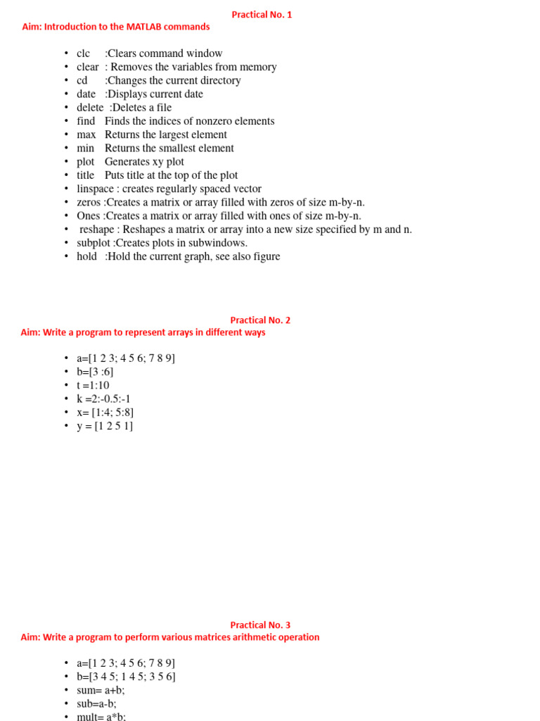 DIP Matlab Program | PDF | Matrix (Mathematics) | Matlab DIP Matlab Program | PDF | Matrix (Mathematics) | Matlab
