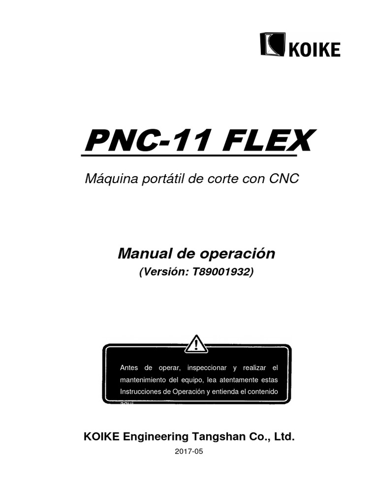 PNC-11 FLEX SP Manual de Operacion T89001932 | PDF | Control numerico ...