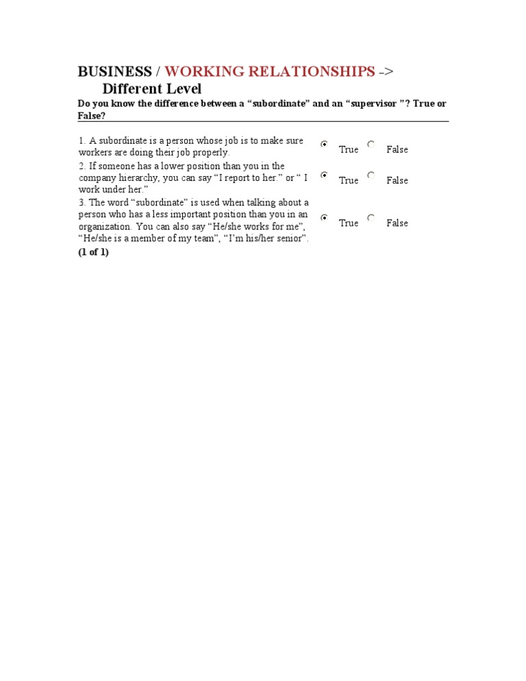 Understanding Subordinates in Business | PDF | Hierarchy