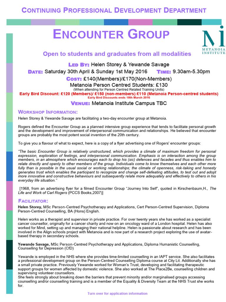 Encounter Group 15 16 New | Download Free PDF | Psychotherapy | Psychology