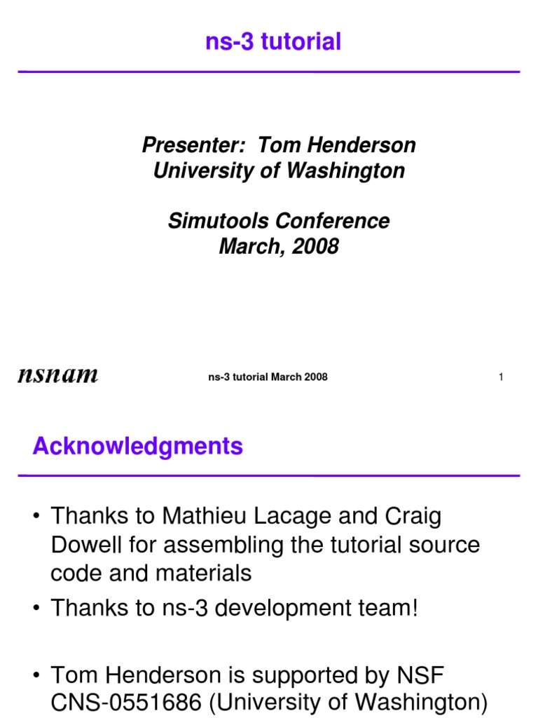 Ns 3 Tutorial Slides | PDF | Class (Computer Programming) | C++