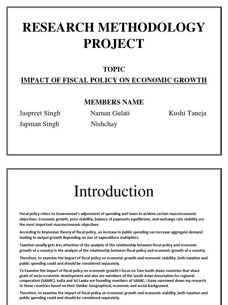 Research Methodology Project | Download Free PDF | Fiscal Policy ...