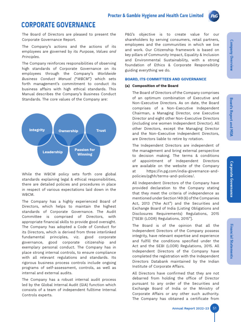 Corporate Governance Report 2023 | PDF | Audit | Audit Committee