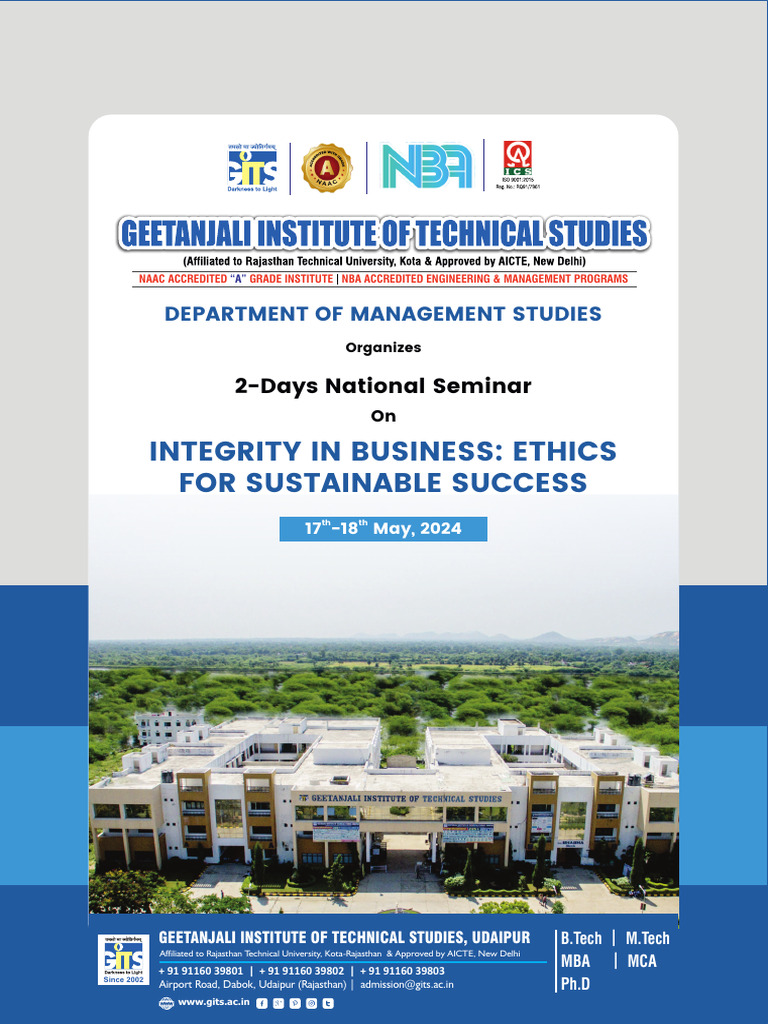 2 Day National Seminar - MBA | PDF | Business Ethics | Leadership
