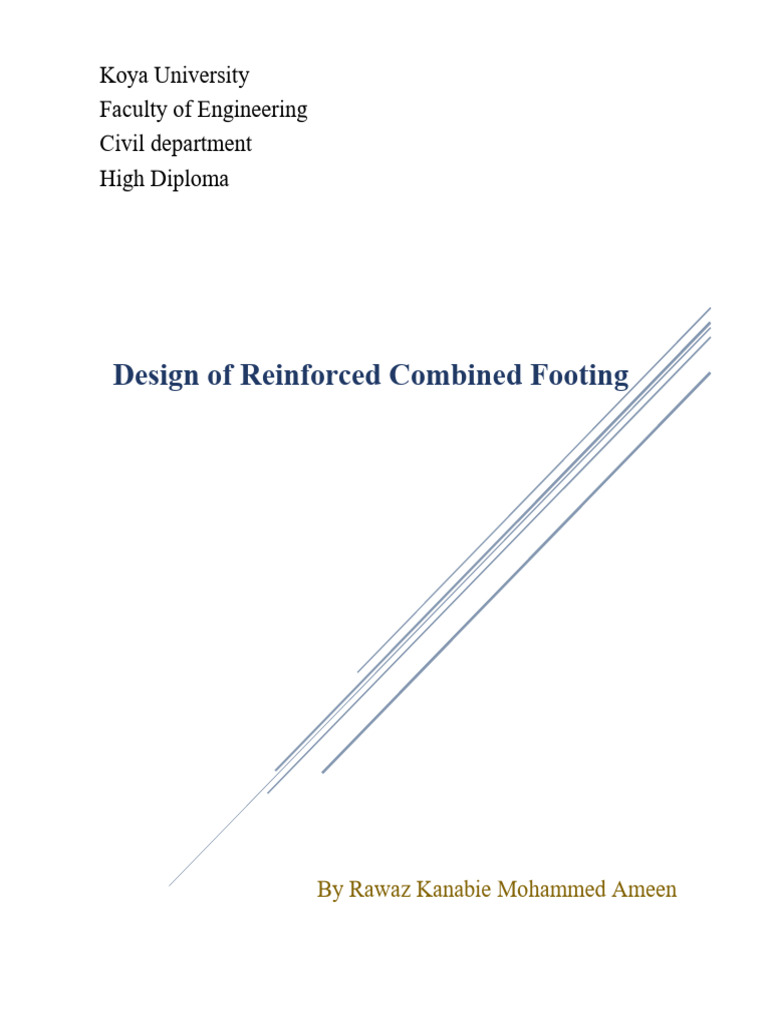 RC Combined Footing Report PDF | PDF | Foundation (Engineering) | Column