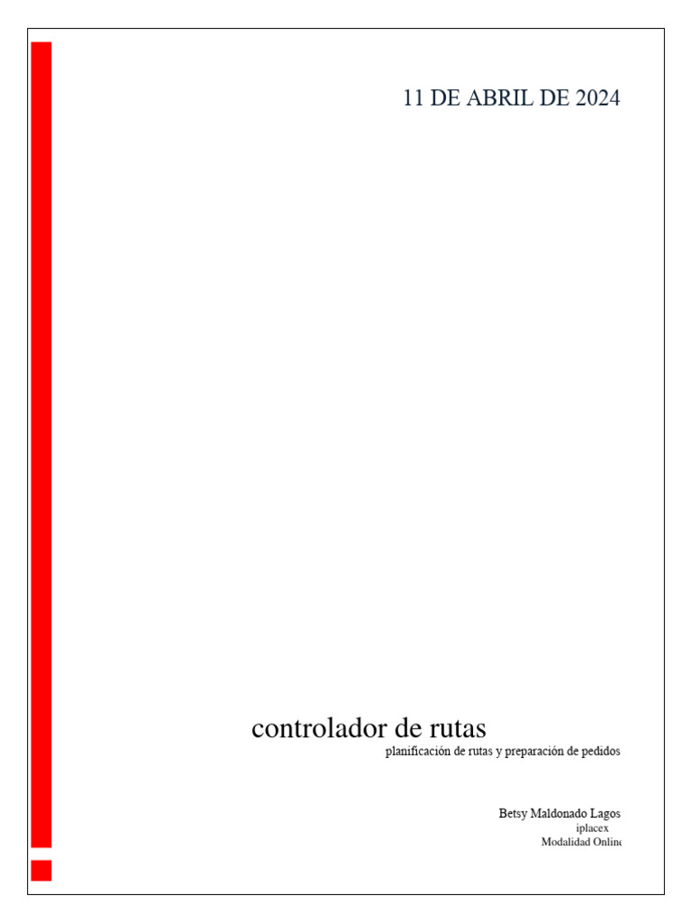 Controlador de Rutas Trabajo Unidad 1 Betsy Maldonado Lagos | PDF ...