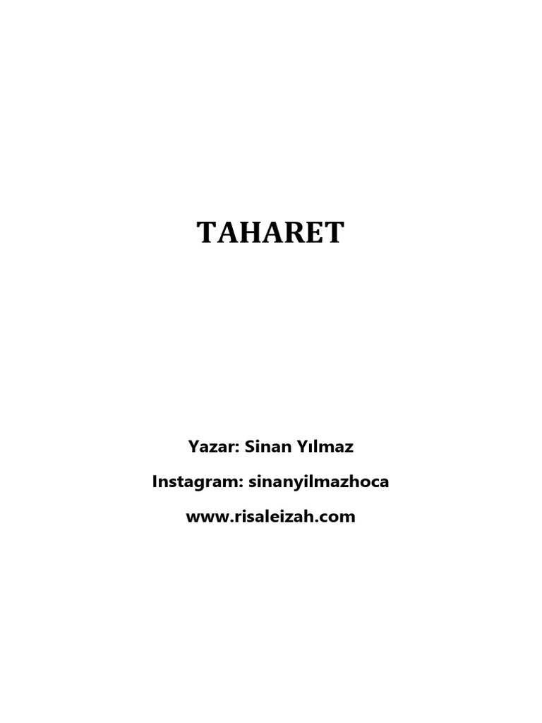 Taharet | PDF