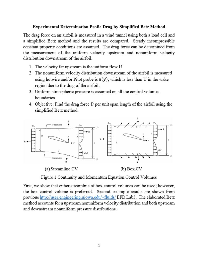 Betz Method | PDF | Drag (Physics) | Airfoil