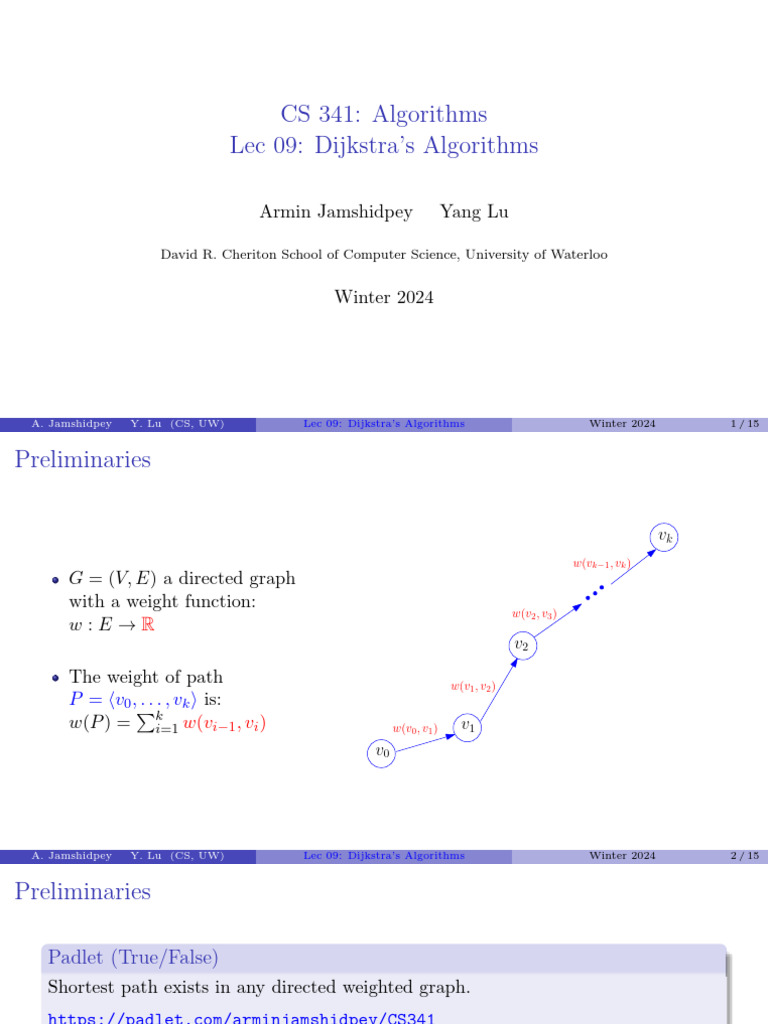 Dijkstra's Algorithm Overview | PDF | Computational Complexity Theory | Graph Theory
