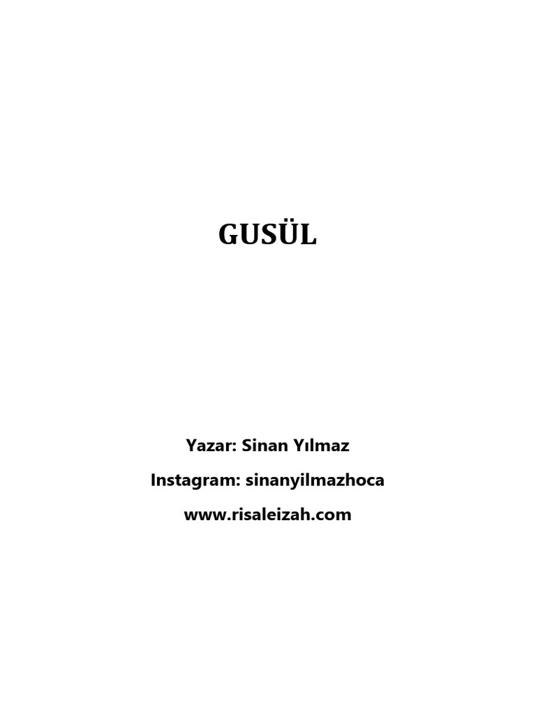 Gusul | PDF