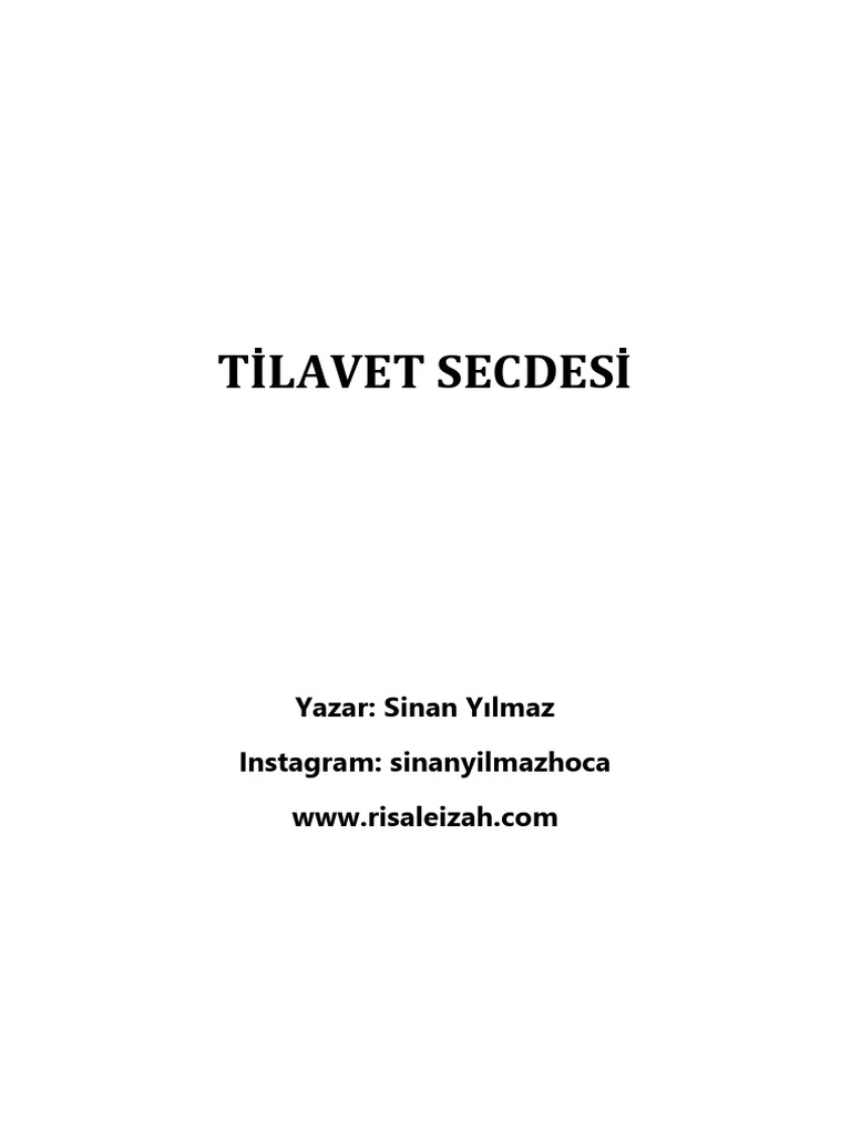 Tilavet Secdesi | PDF