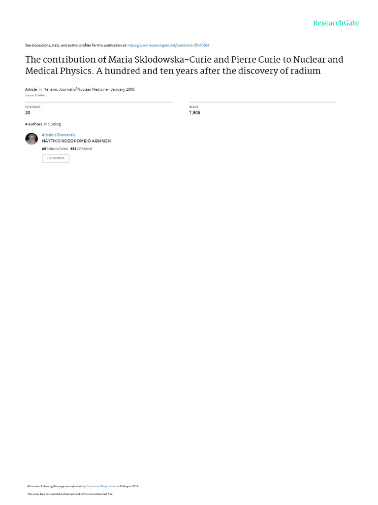 Jurnal 1 | PDF | Marie Curie | Radioactive Decay