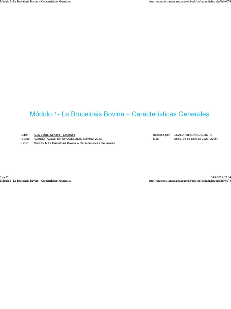 Brucelosis Bovina: Características Clave | PDF | Vacas | Infección