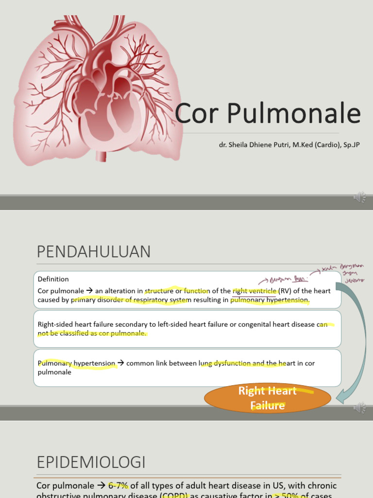 Cor Pulmonal Cardio | PDF