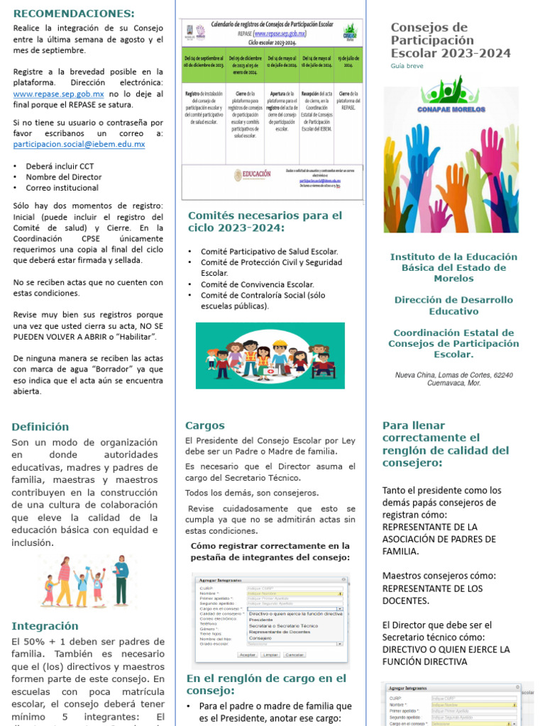 Triptico Consejos 2023-2024 | PDF