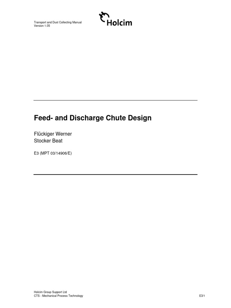E3 - Feed - and Discharge Chute Design | PDF | Belt (Mechanical)