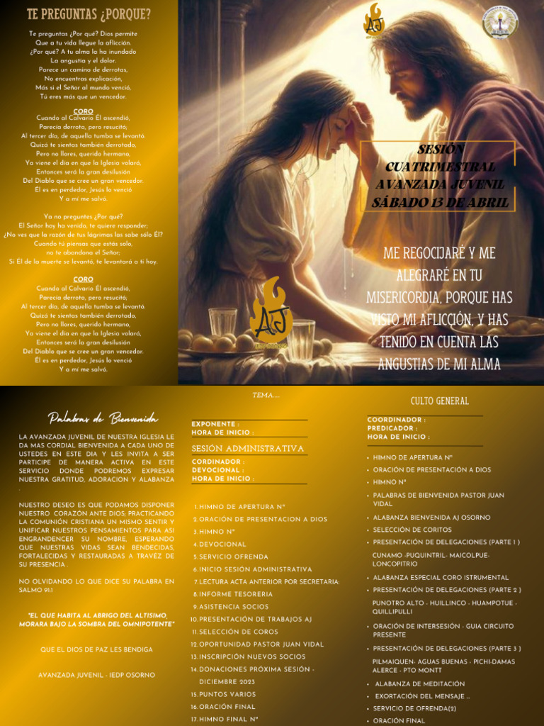 sesión cuatrimestral avanzada juvenil (Trípticos) | PDF