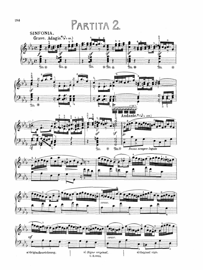 Johann Sebastian Bach - Partita 2 | PDF