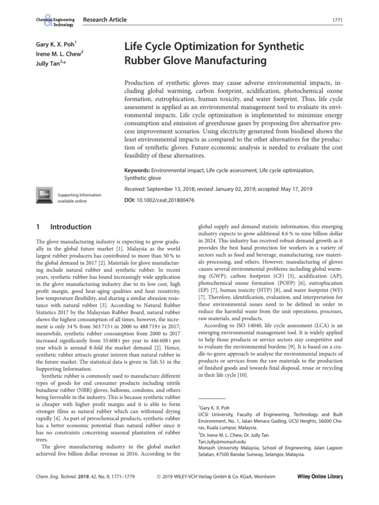 Glove | Download Free PDF | Life Cycle Assessment | Carbon Footprint