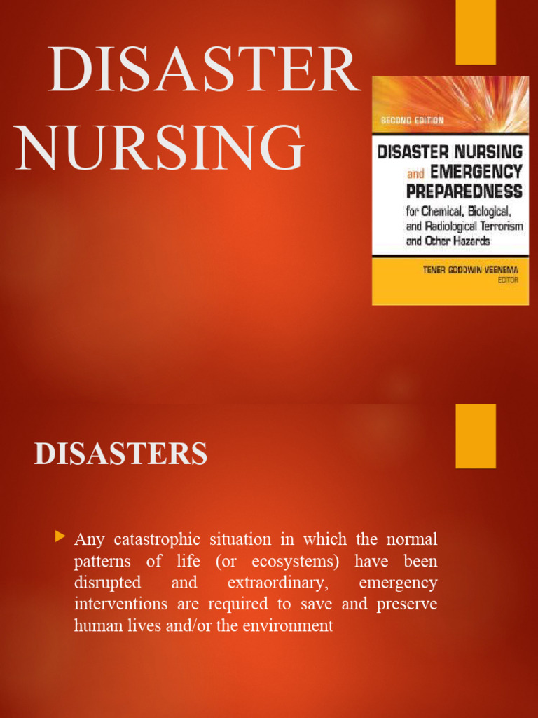 Disaster-Nursing Intro | PDF | Natural Disasters | Nursing