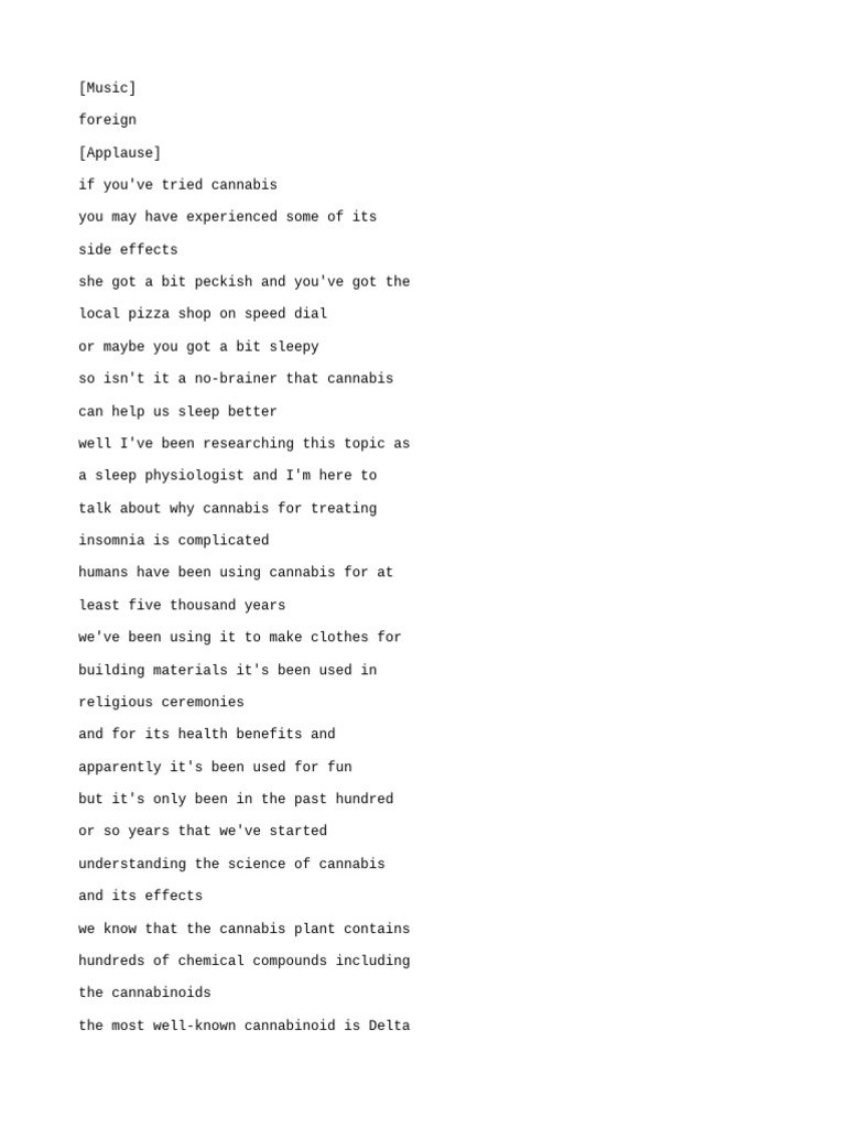 Could Cannabis Help You Sleep Jennifer Walsh Tedxkingsparksalon