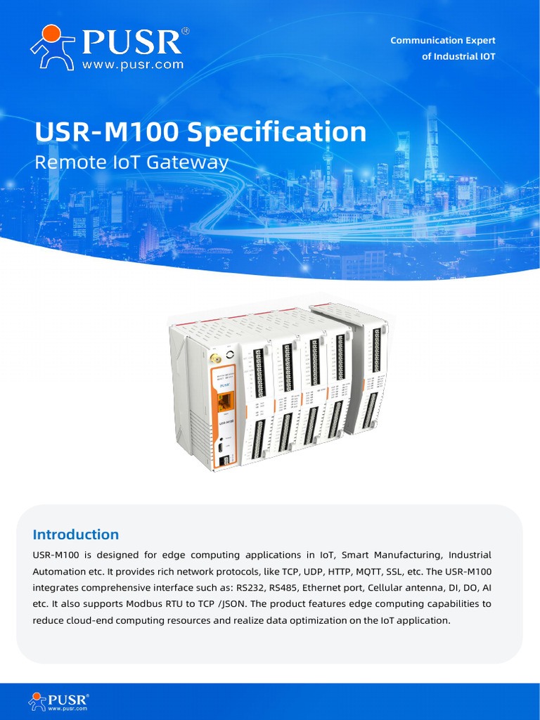 USR-M100 Specification | PDF | Transmission Control Protocol ...