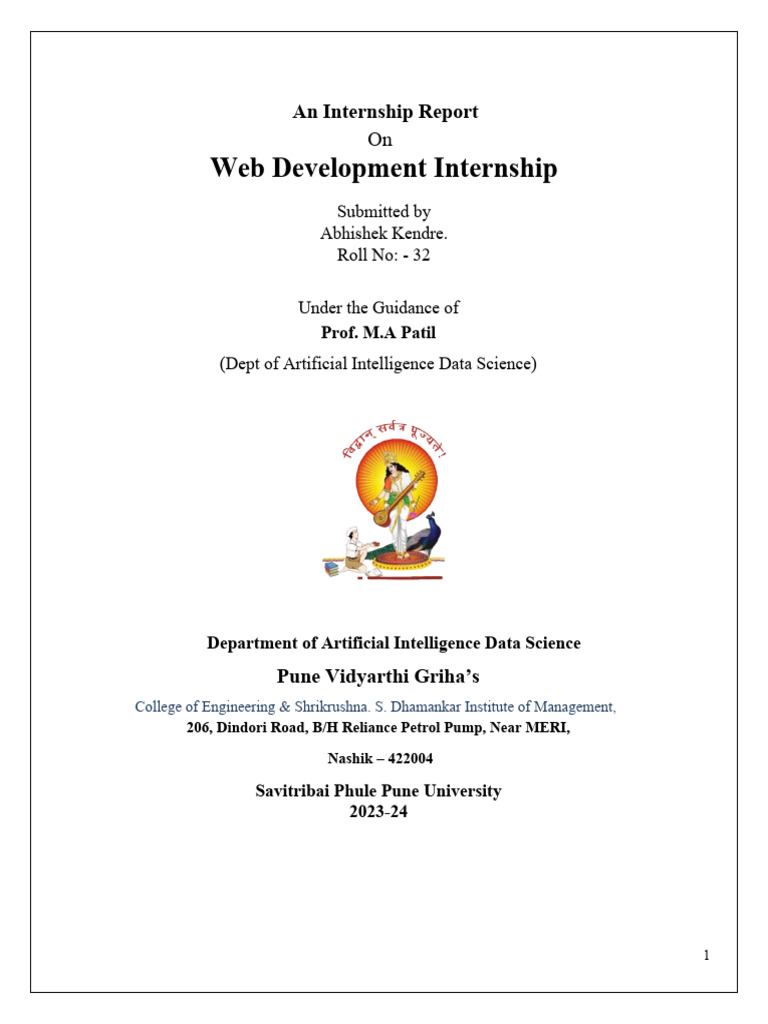 Web Development Internship Report | PDF | Agriculture | Usability