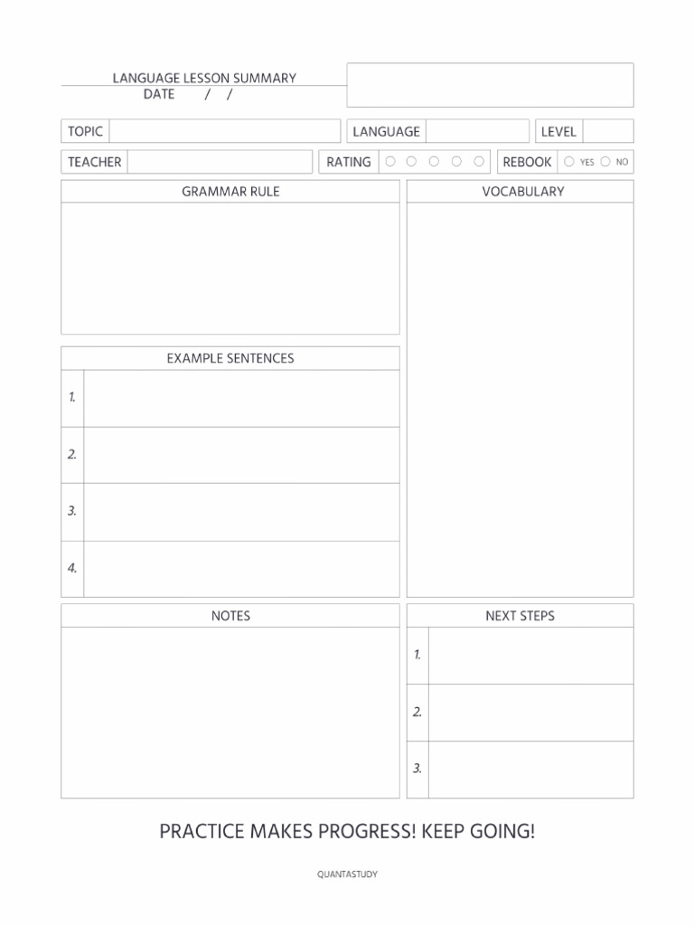 Language Lesson Summary | PDF