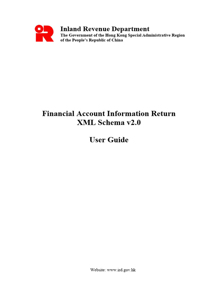 Financial Account Information Return XML Schema v2.0 | PDF | Xml Schema ...
