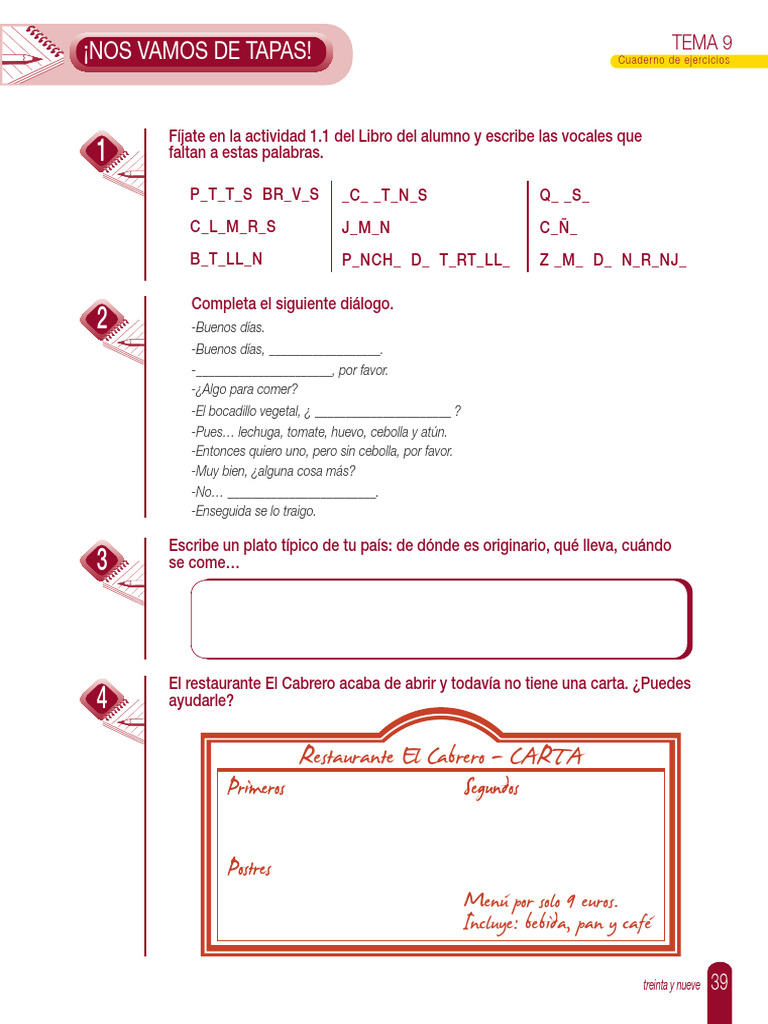 Vocabulario Tapas 2 | PDF | Dieta | Alimentos