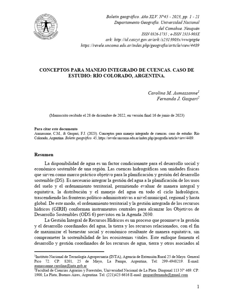 INTA - CR - LaPampa-SanLuis - AER25deMayo - Aumassanne - C. - Concepto ...