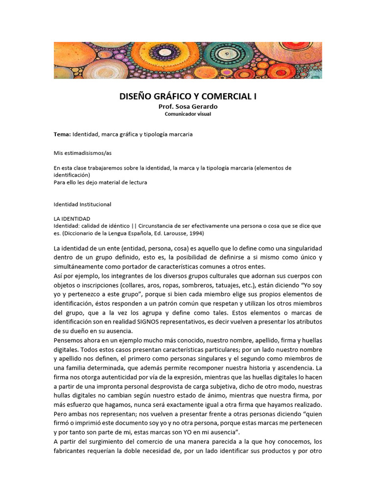 Identidad y Tipología de Marcas Gráficas | PDF | Marca | Logos