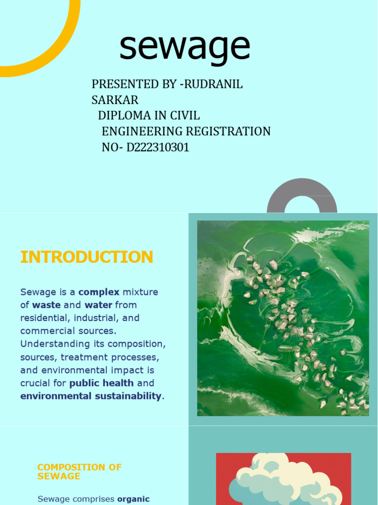 Sewage Management Overview by Rudranil Sarkar | PDF | Sewage Treatment ...