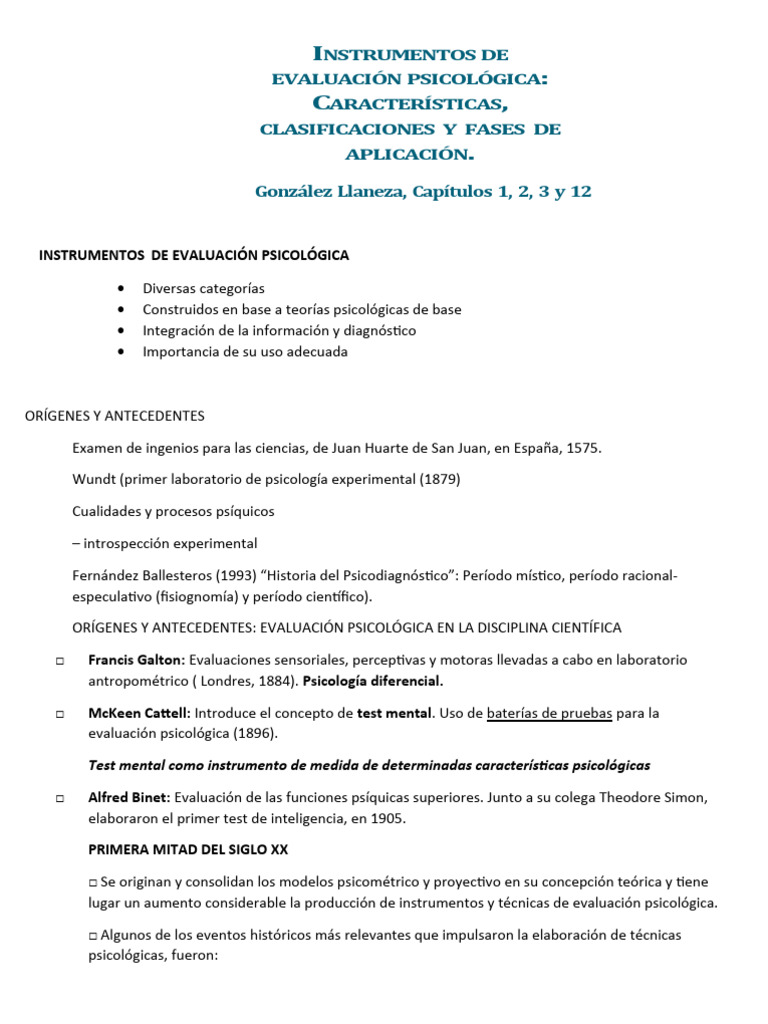 Eva y Diag Intrumentos de Evaluacion | PDF | Validez (Estadísticas) | Inteligencia