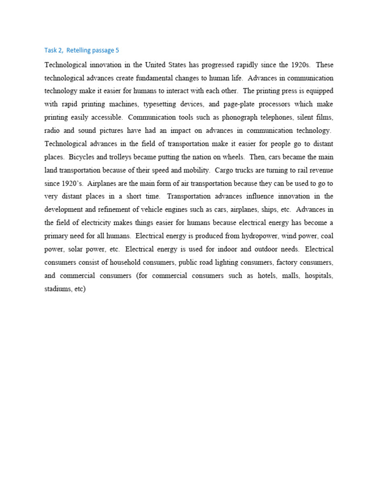 Tugas Utama B.inggris Retelling & Conversation | PDF | Transport | Engineering