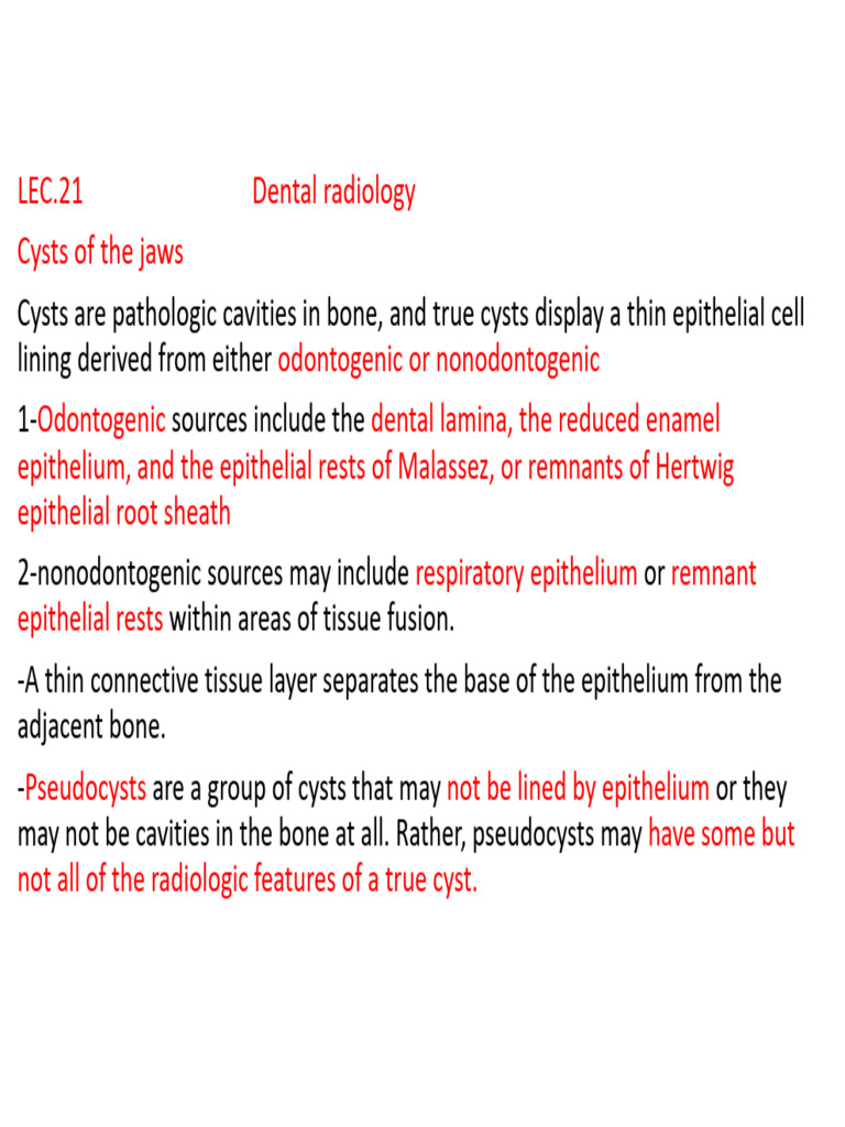 Dental Radiology Lecture | PDF | Mouth | Tooth