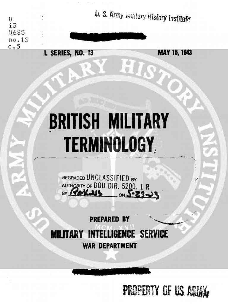 British Military Terminology Guide | PDF | Technology & Engineering ...