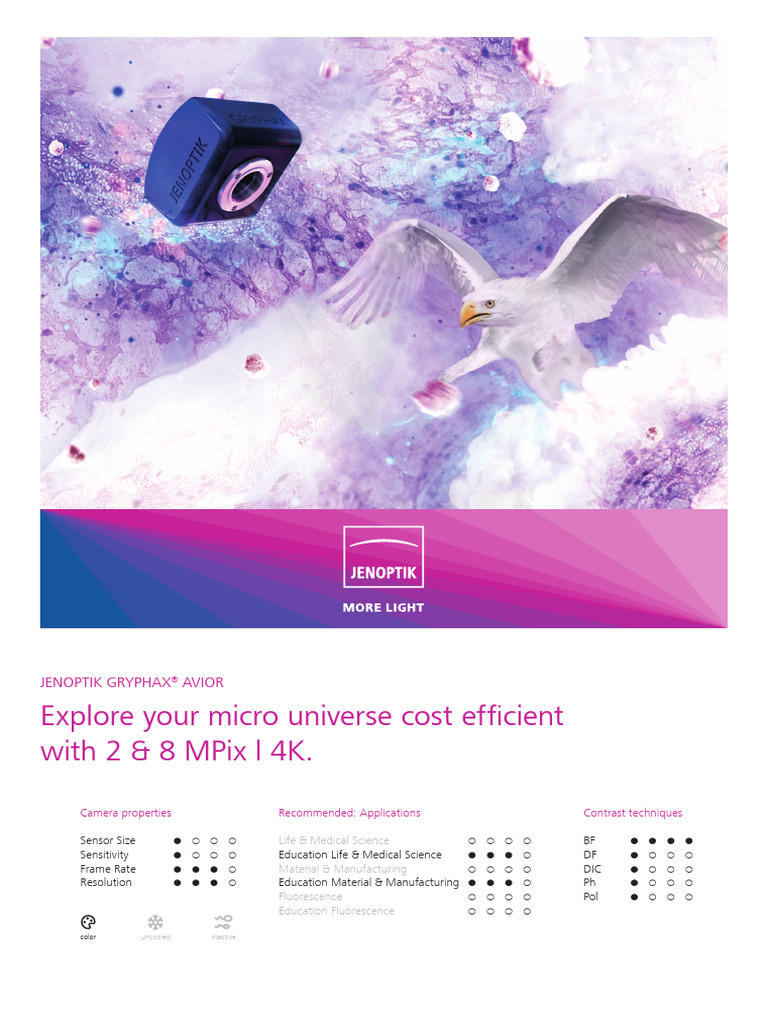 JENOPTIK GRYPHAX AVIOR Technical Data 202012 | PDF | Camera | Image Resolution