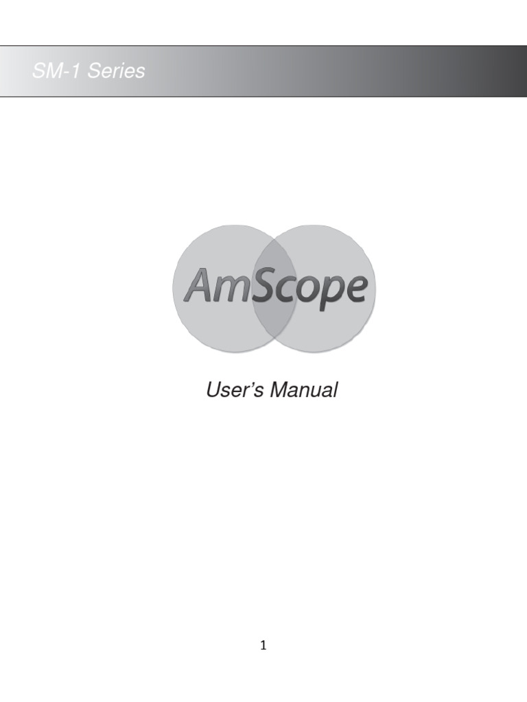 AmScope SM-1 Series User Manual | PDF | Camera | Electromagnetic Radiation