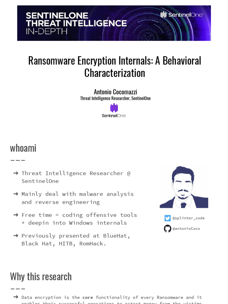 InsomniHack 2022 Ransomware Encryption Internals | PDF | Key ...