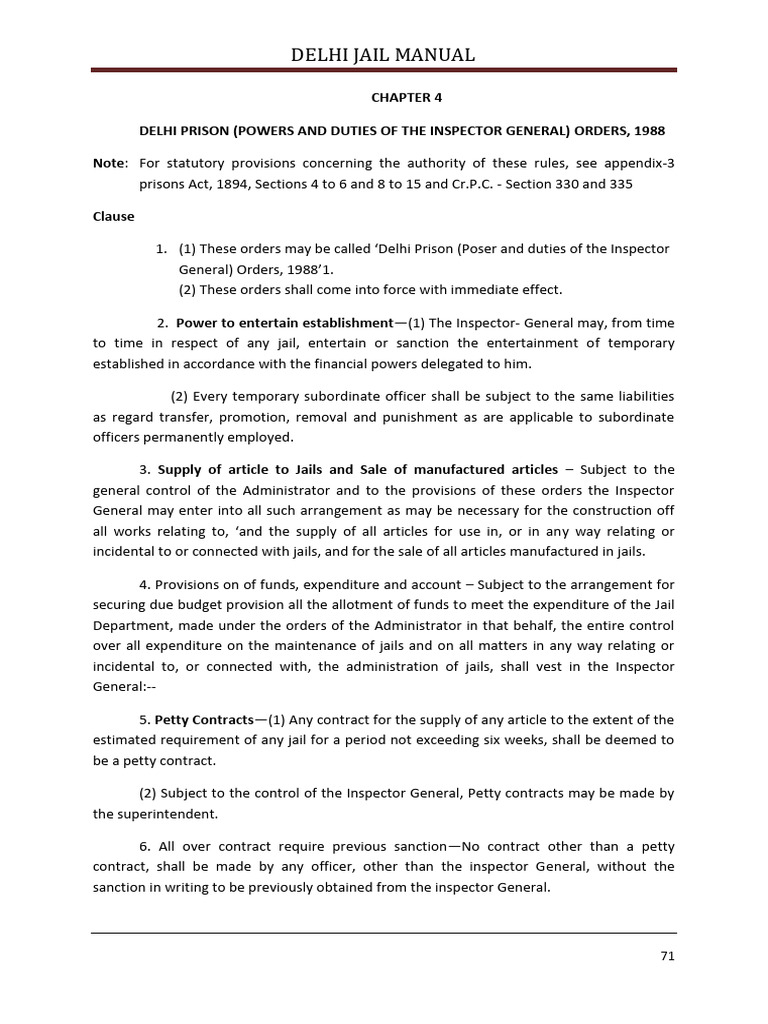 DELHI JAIL MANUAL (1)-8 | PDF | Prison | Magistrate