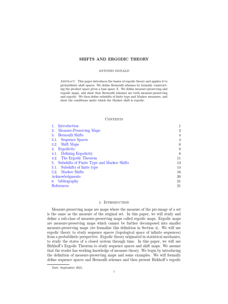 Donald Symbolic Dynamics | PDF | Measure (Mathematics) | Markov Chain